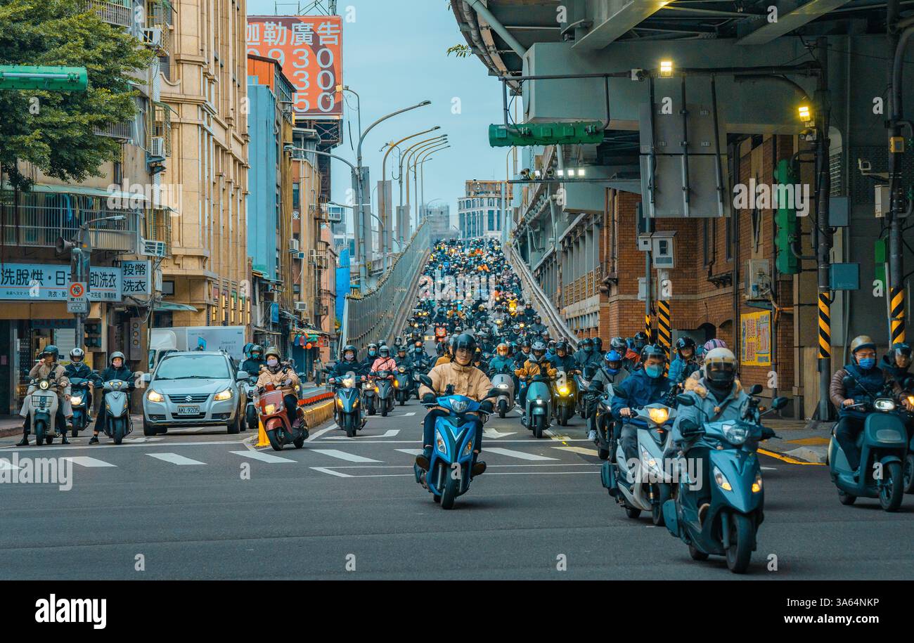 The famous motorcycle waterfall of Taipei Taiwan Stock Photo - Alamy