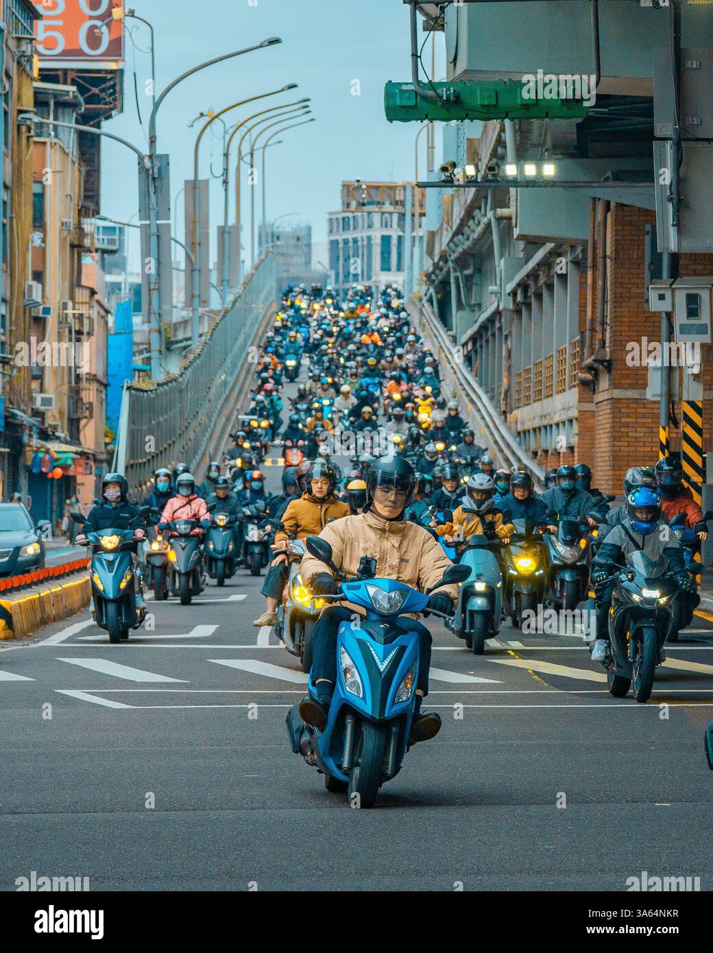The famous motorcycle waterfall of Taipei Taiwan Stock Photo - Alamy