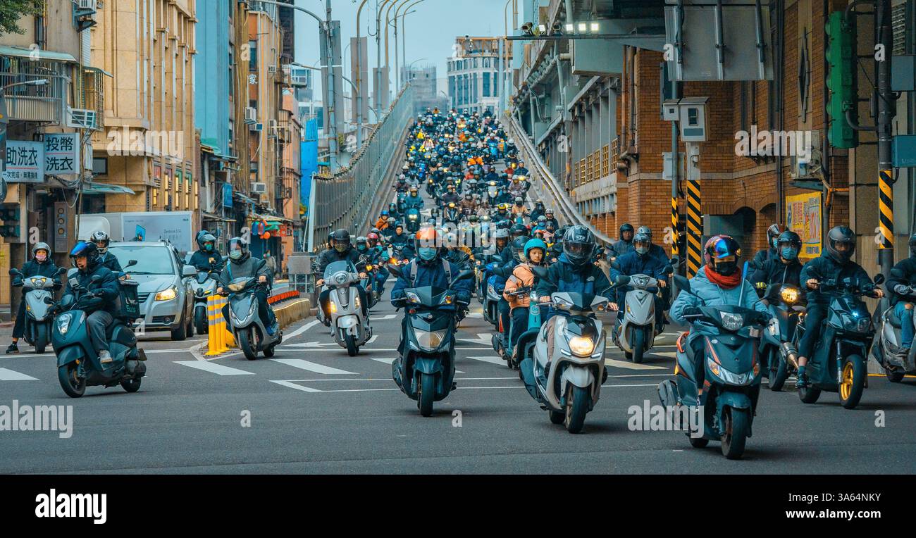 The famous motorcycle waterfall of Taipei Taiwan Stock Photo - Alamy