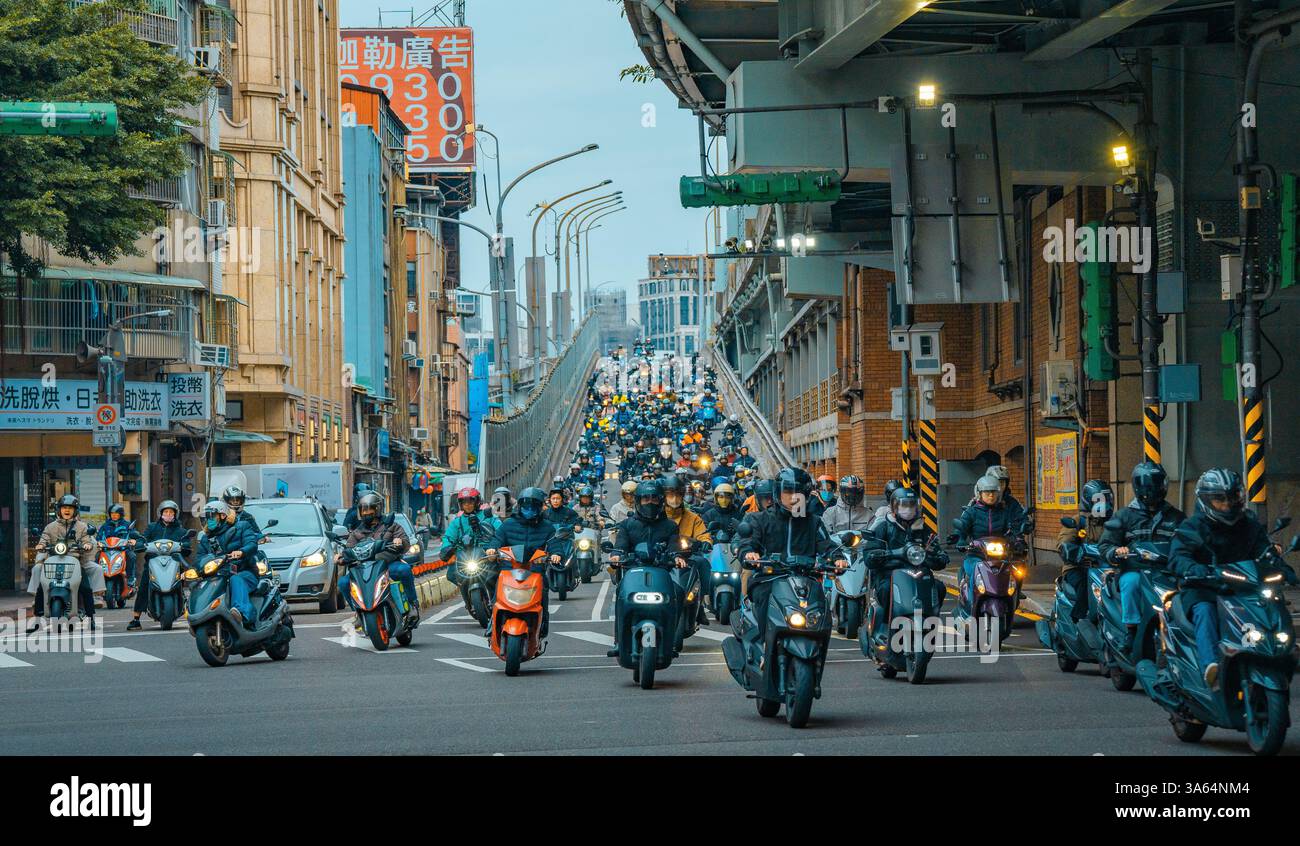 The famous motorcycle waterfall of Taipei Taiwan Stock Photo - Alamy
