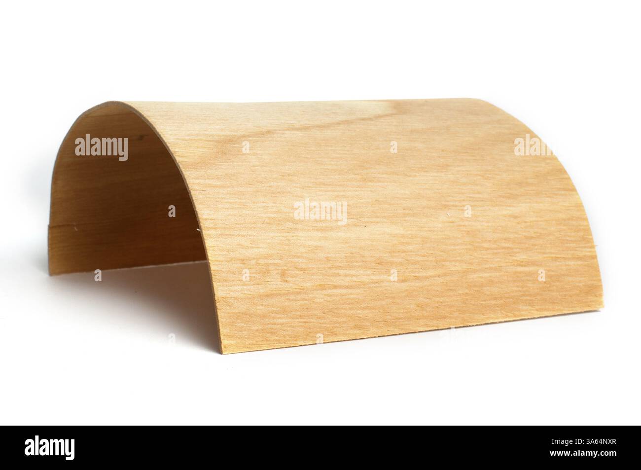 Natural curved new wooden background white isolated Stock Photo - Alamy