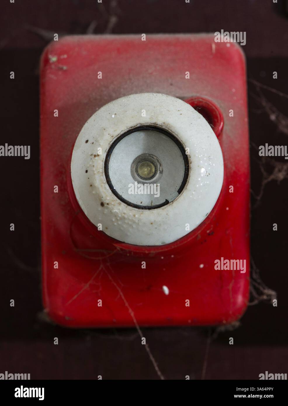 Red vintage electrical fuse. Switchboard Stock Photo - Alamy