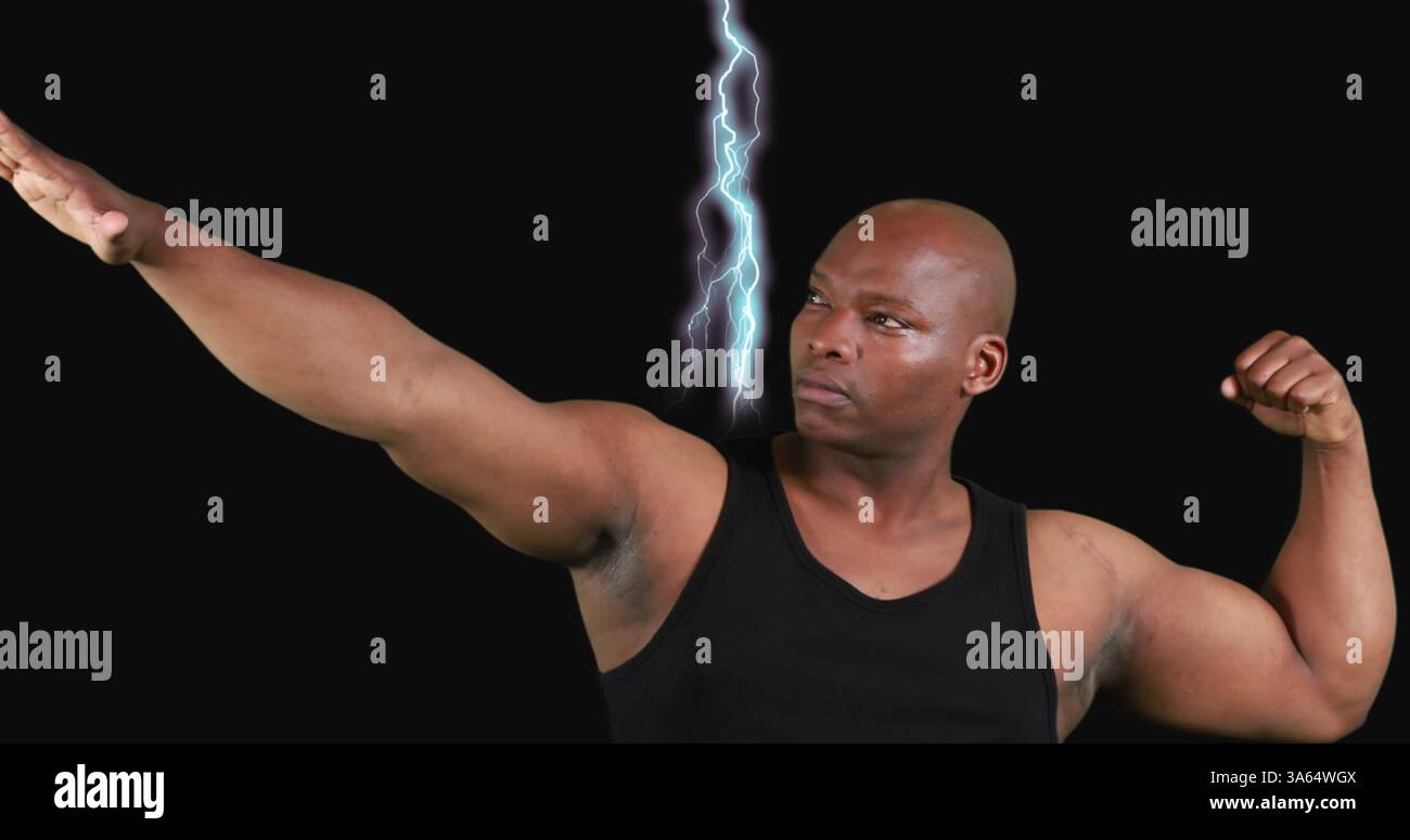 Man flexing muscles confidently hi-res stock photography and images - Alamy