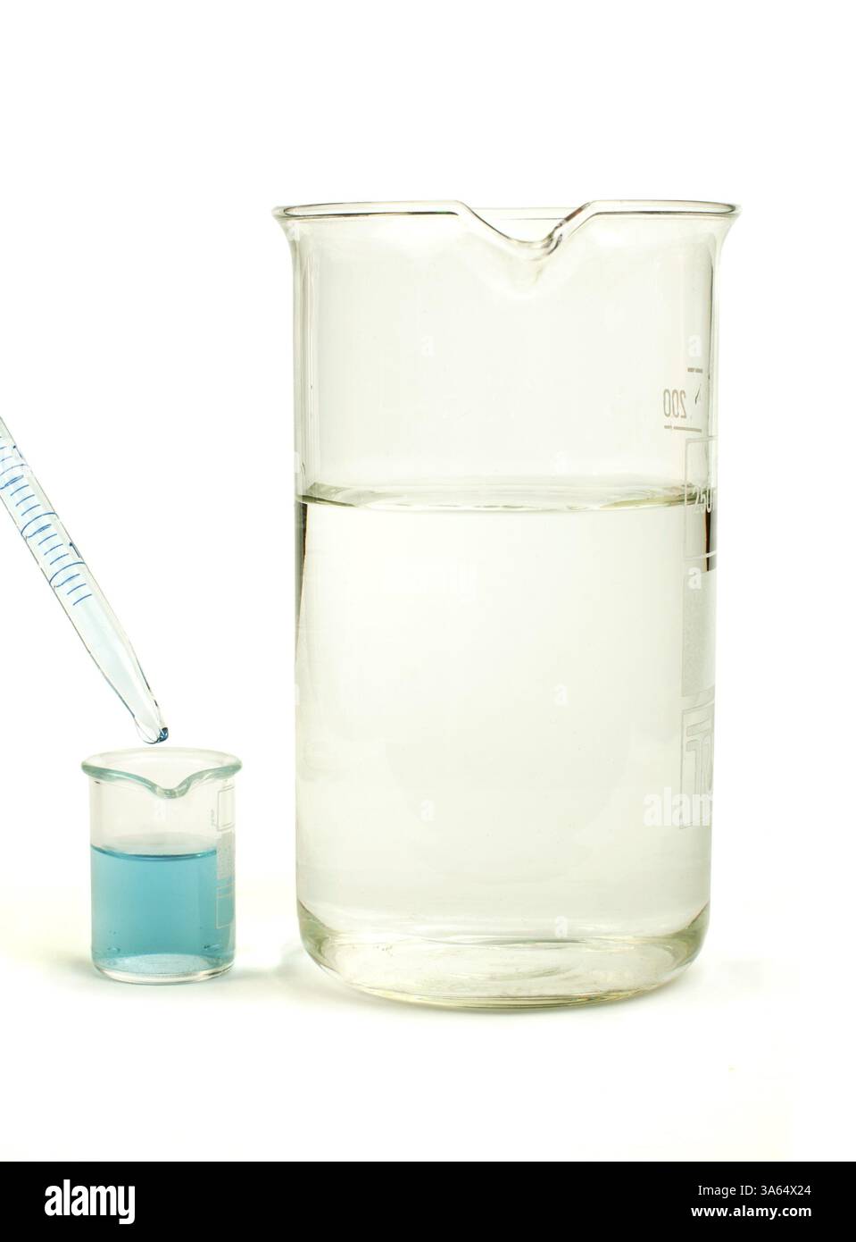 Laboratory glassware equipment. Laboratory beakers Stock Photo - Alamy