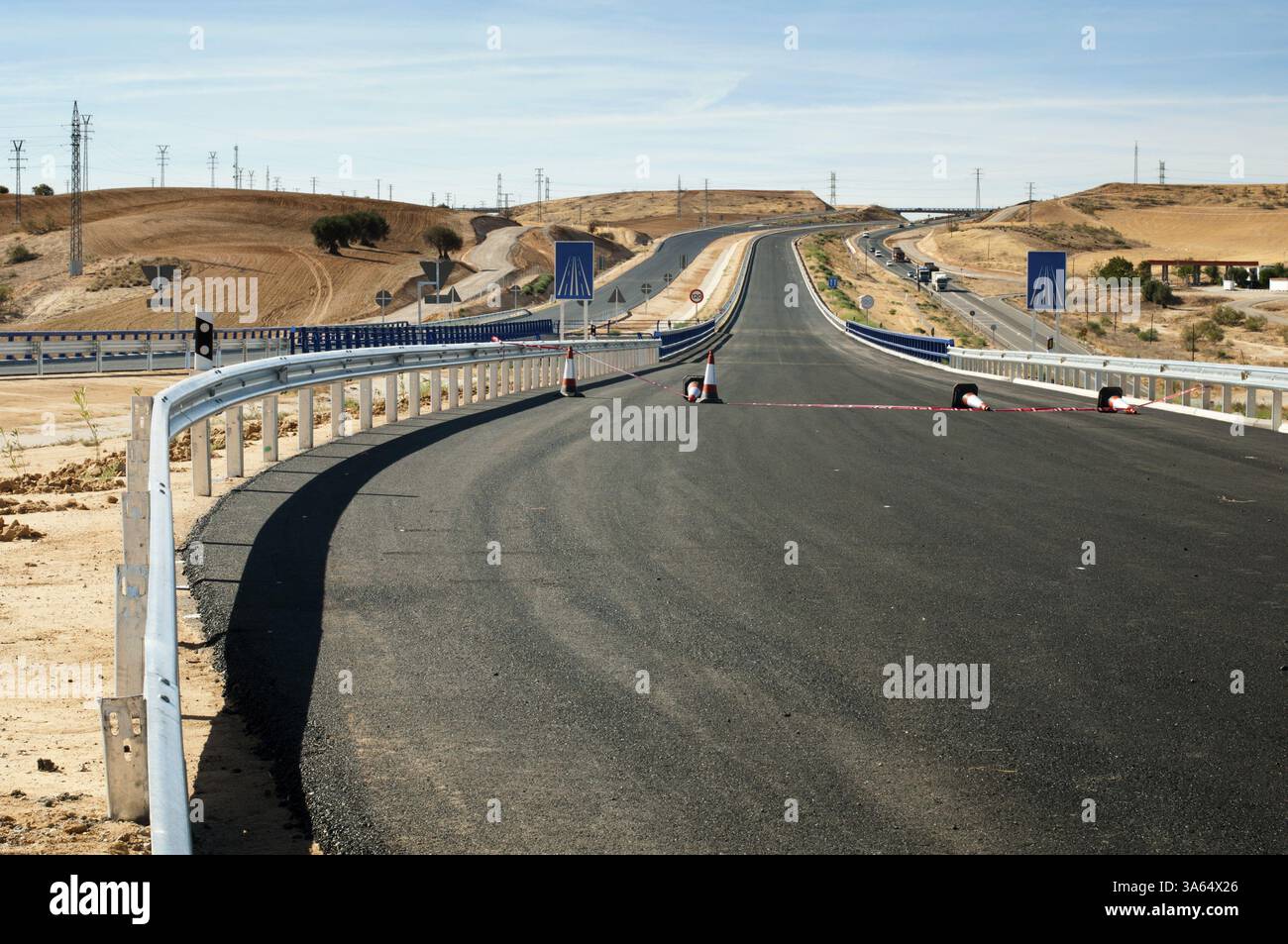 New asphalt highway road. Black asphalt Stock Photo - Alamy