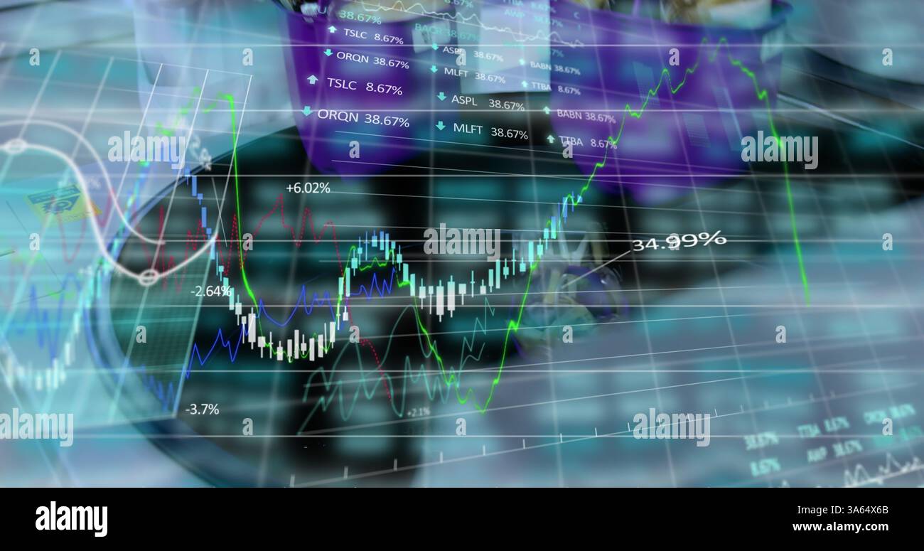 Displaying data trends in hi-res stock photography and images - Alamy