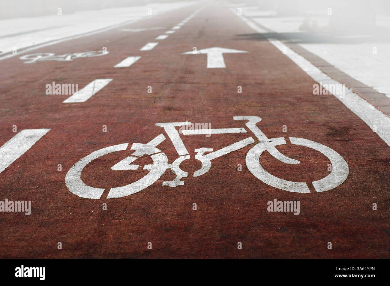 Empty walkway bike lane hi-res stock photography and images - Alamy