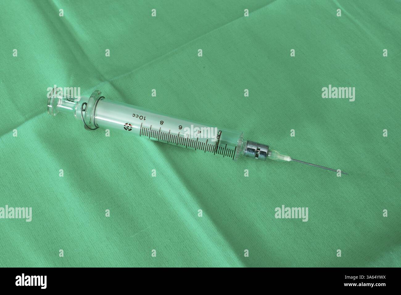 Big Glass syringe. Authentic image Stock Photo - Alamy