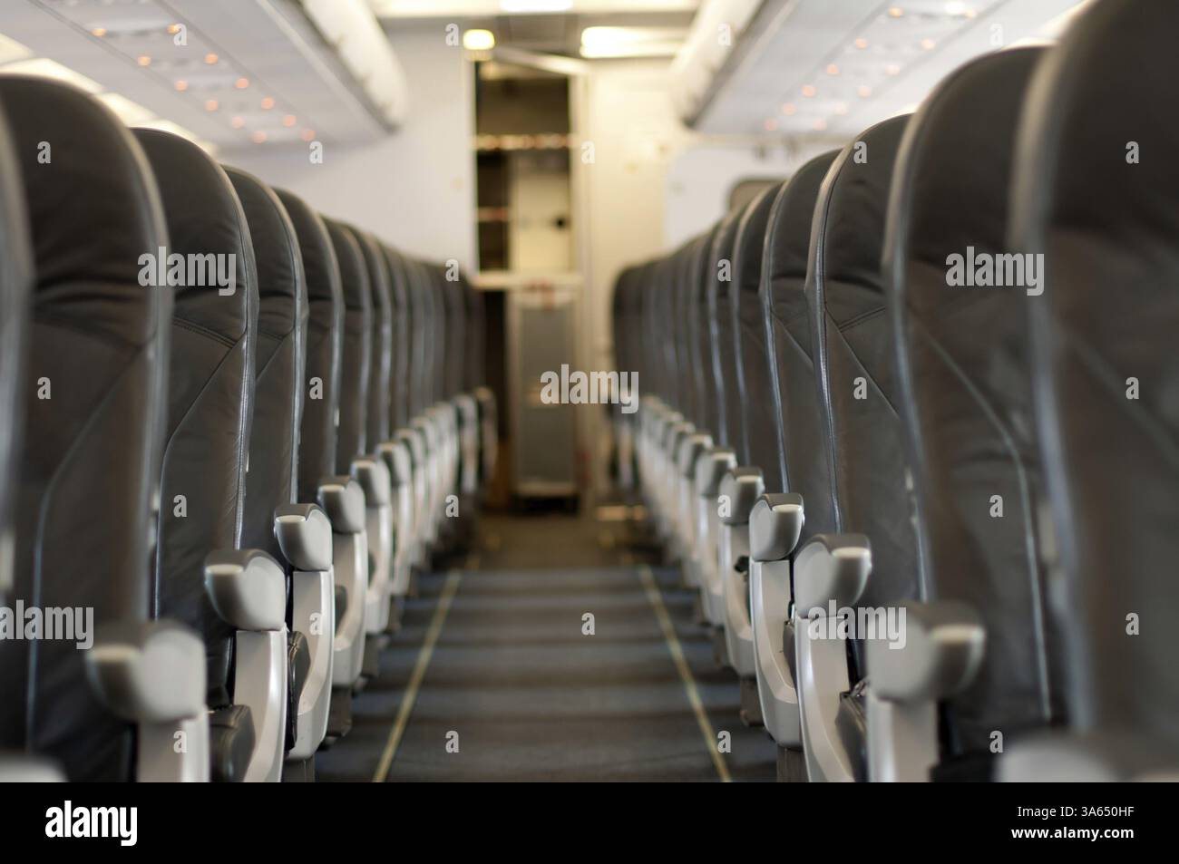 Inside an empty plane. Horizontal image Stock Photo - Alamy