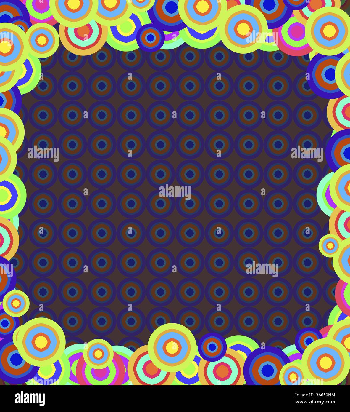 Vintage colorful circles background. Style 70s and 80s Stock Photo - Alamy