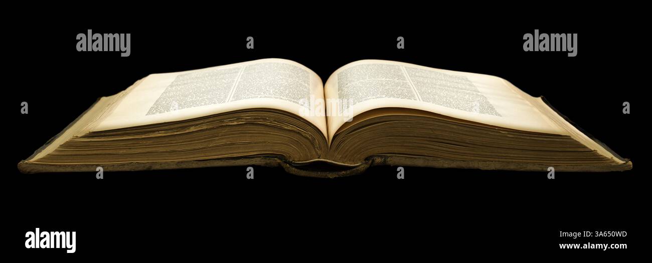 Open old big book. French encyclopedia Stock Photo - Alamy