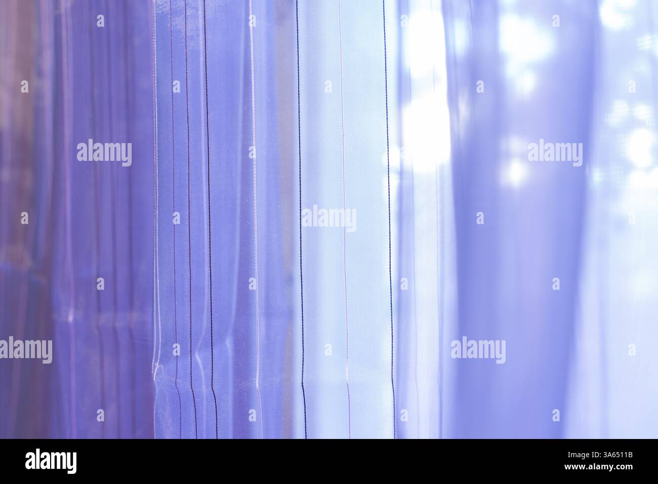 Purple transparent curtain on a window Stock Photo - Alamy