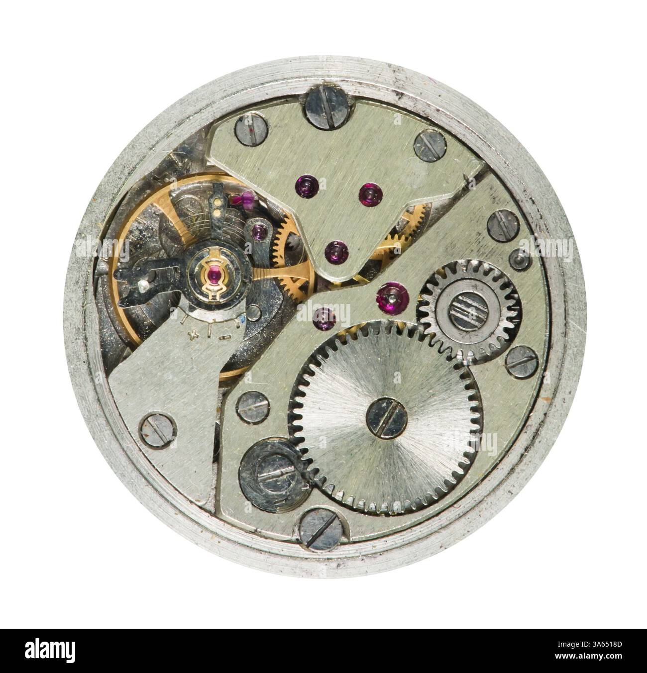 Mechanical clockwork close up Stock Photo - Alamy