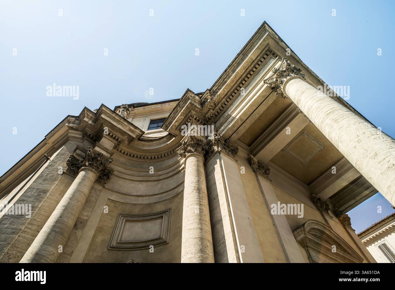 Piazza del Popolo, Rome. Architectural details and stone figures Stock ...