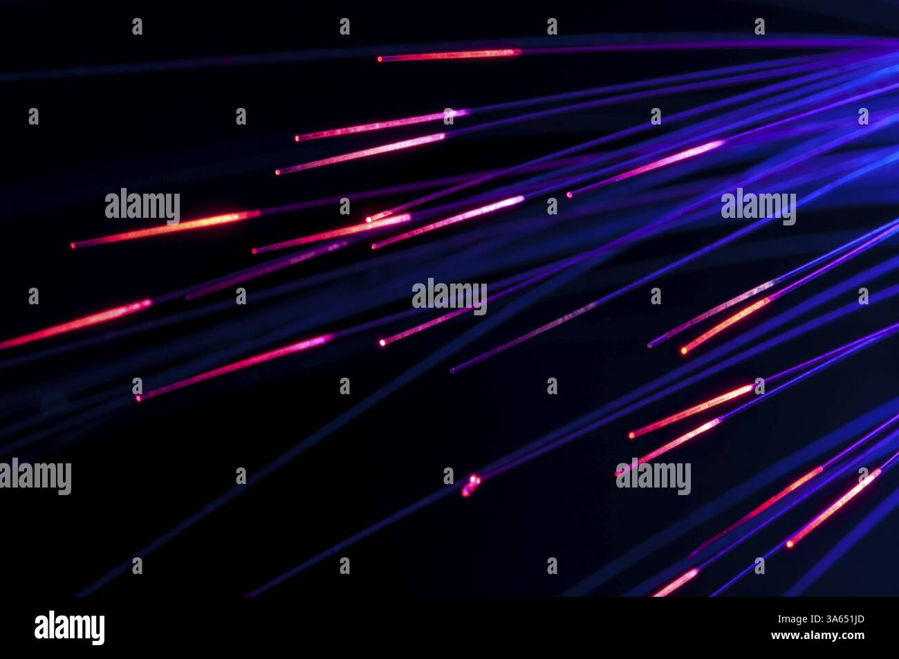 Red colors optical fibers Stock Photo - Alamy