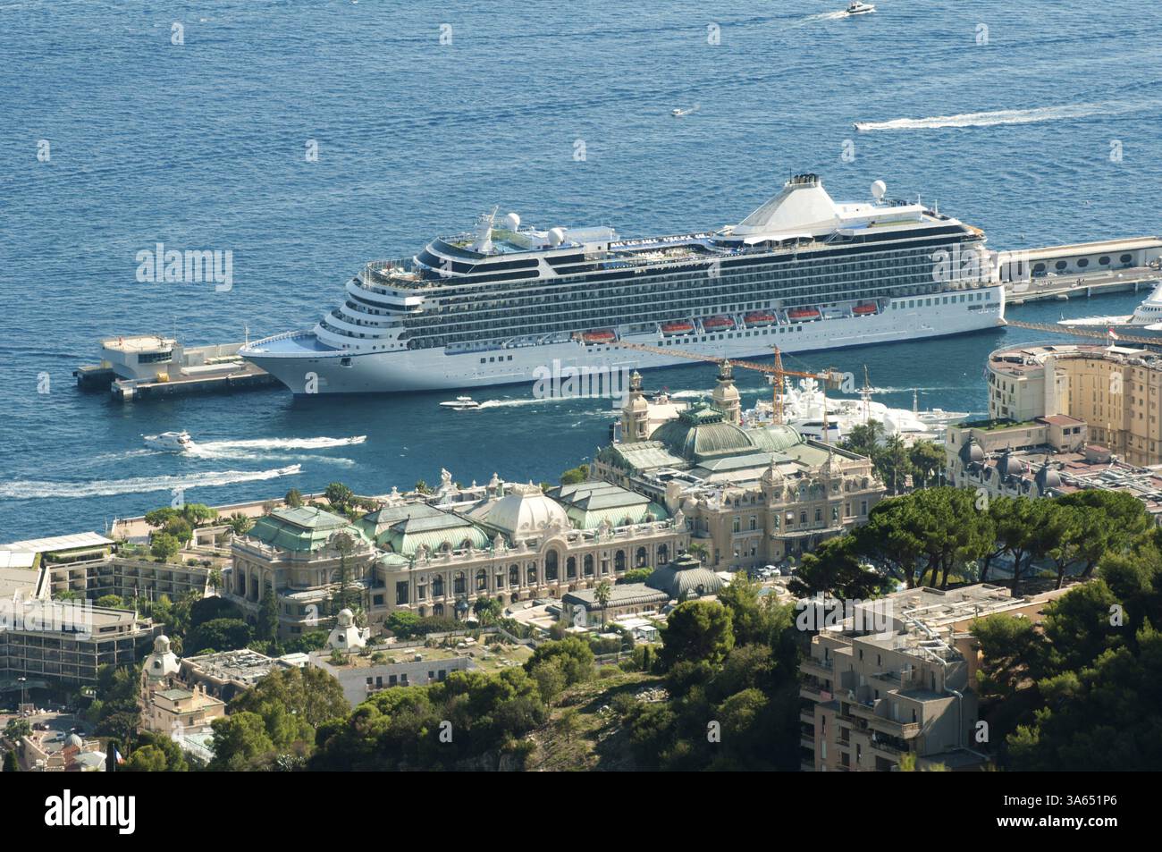 Big cruise ship docked in Monaco bay Stock Photo - Alamy