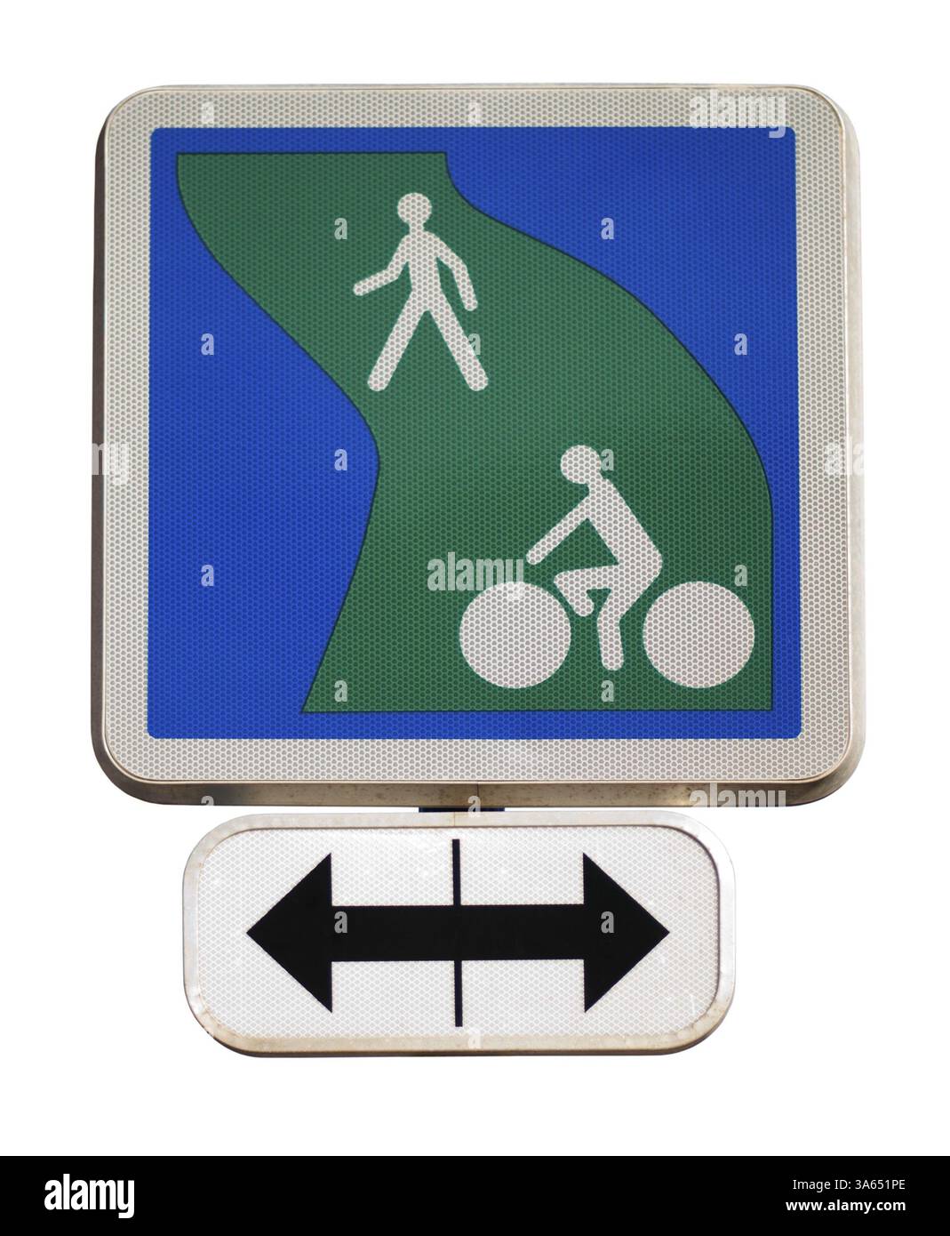 Bike road traffic sign Cut Out Stock Images & Pictures - Alamy