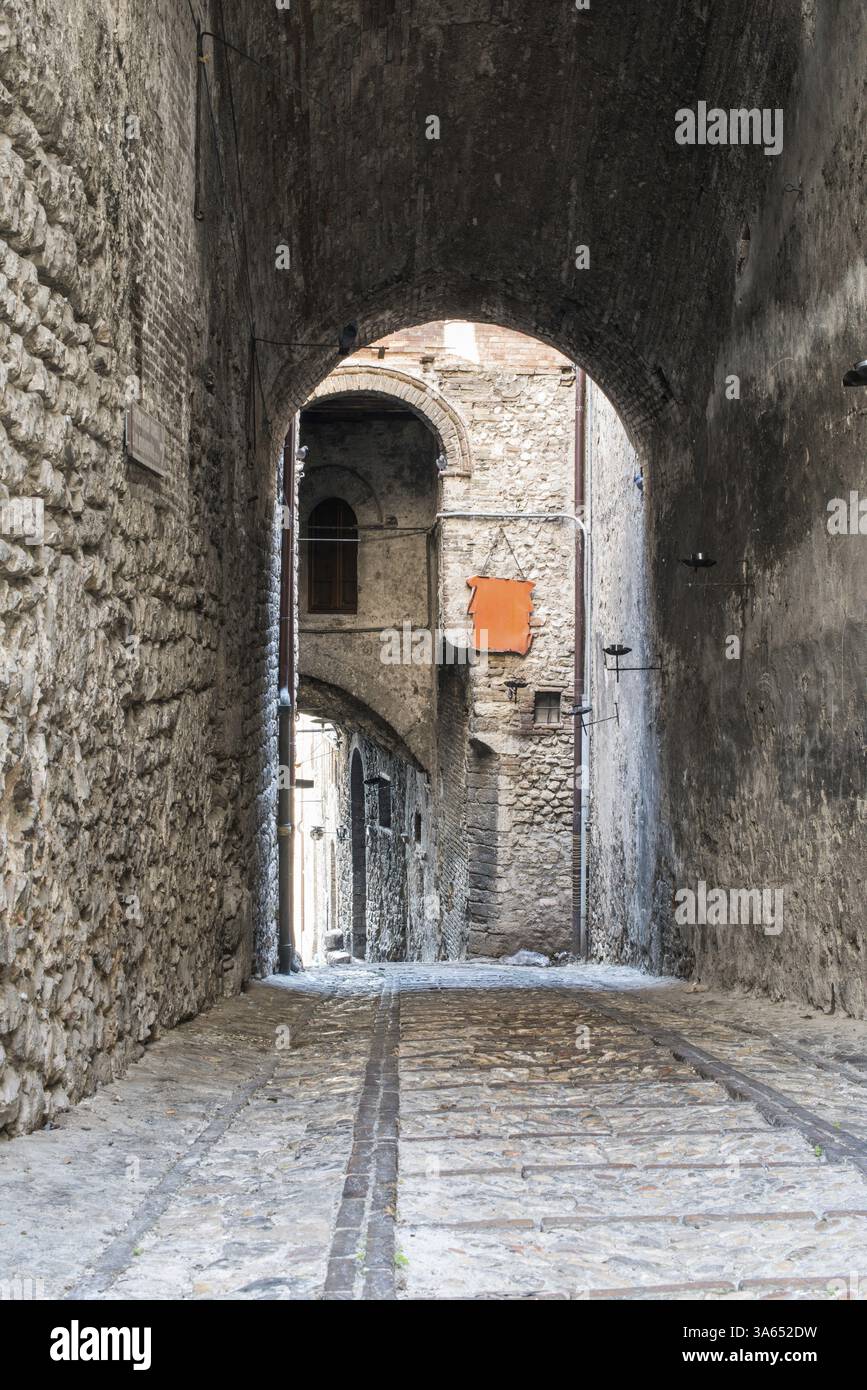 Italian typical houses. Stone buildings Stock Photo - Alamy