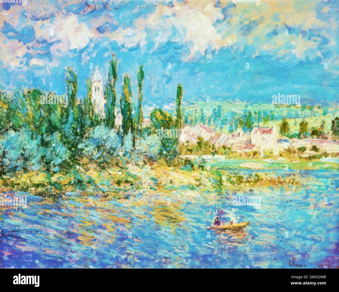 Claude monet painting of his garden Stock Vector Images - Alamy