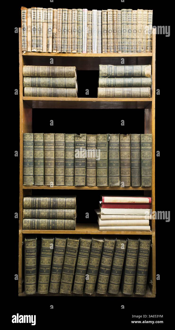 Vintage french encyclopedias hi-res stock photography and images - Alamy