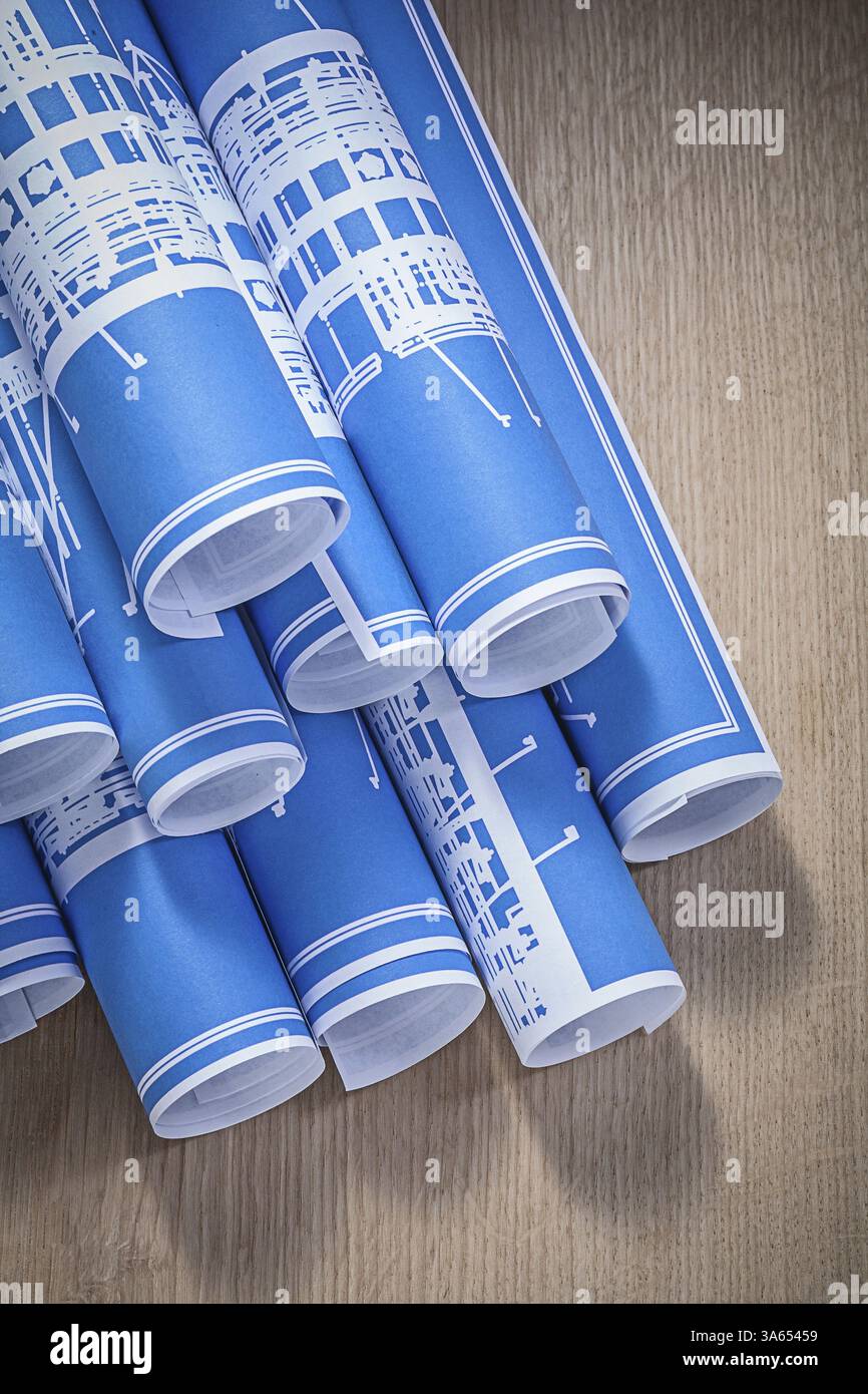 Floor plan background blueprint roll hi-res stock photography and ...