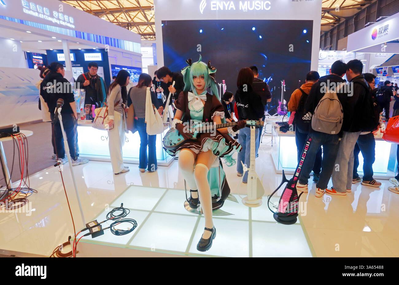 SHANGHAI, CHINA - MARCH 20, 2025 - cosplay models of electronic ...
