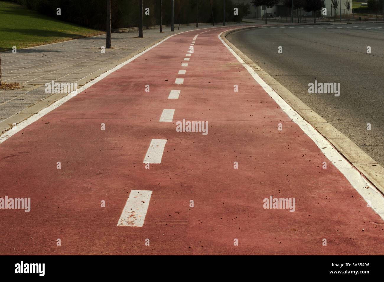 Empty walkway bike lane hi-res stock photography and images - Alamy