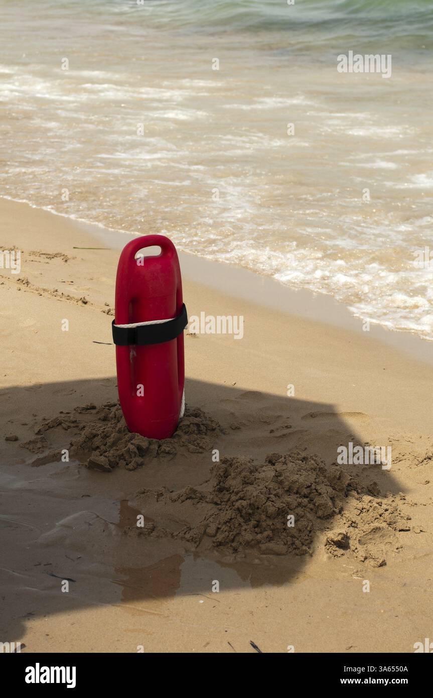 Red buoy for a lifeguard to save people from drowning Stock Photo - Alamy