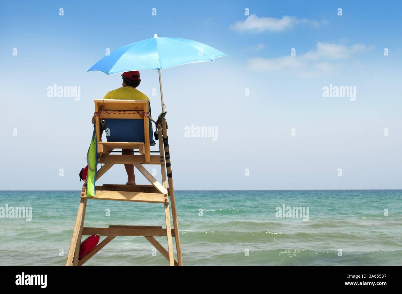 Beach lifeguard on duty Stock Photo - Alamy