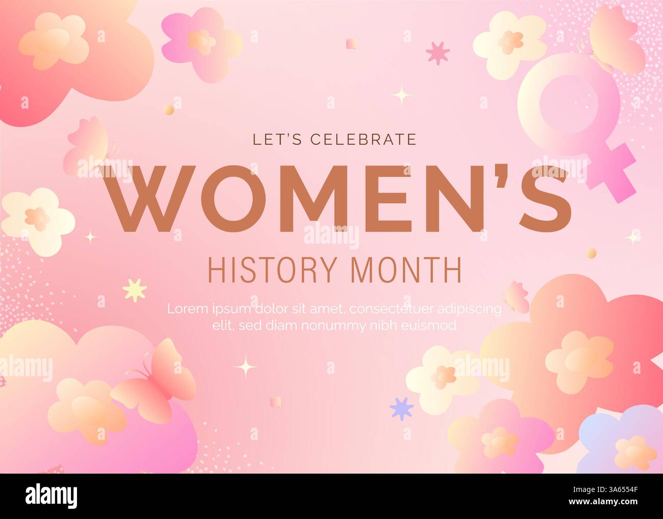 Let Celebrate Women with a Beautiful History Month, vector illustration ...