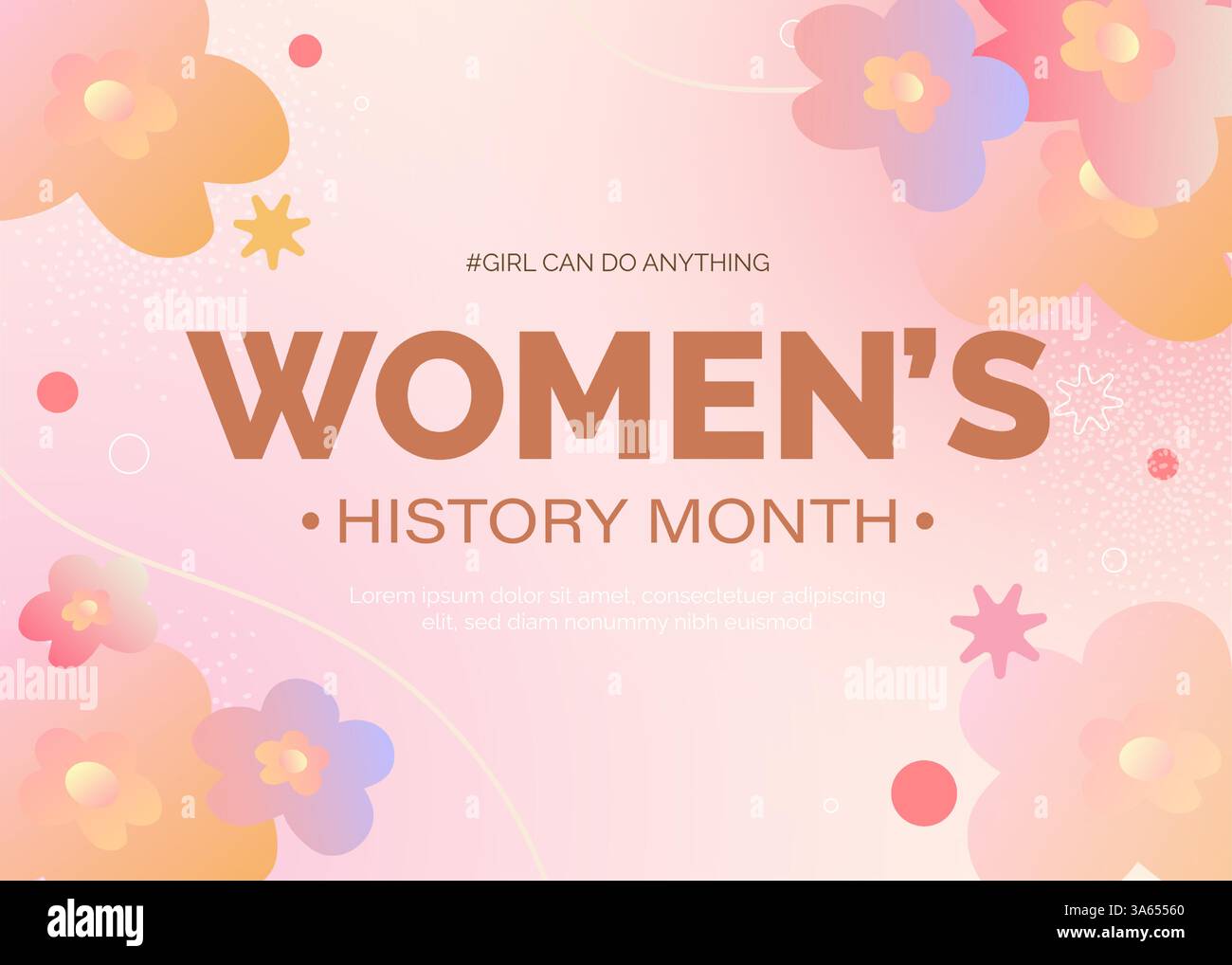 Celebrating Women in Women History Month, vector illustration Stock ...
