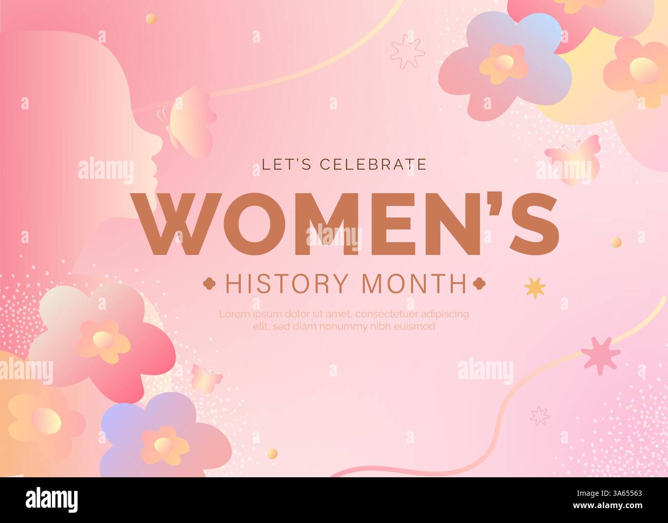 Let Celebrate Women History Month, vector illustration Stock Vector ...