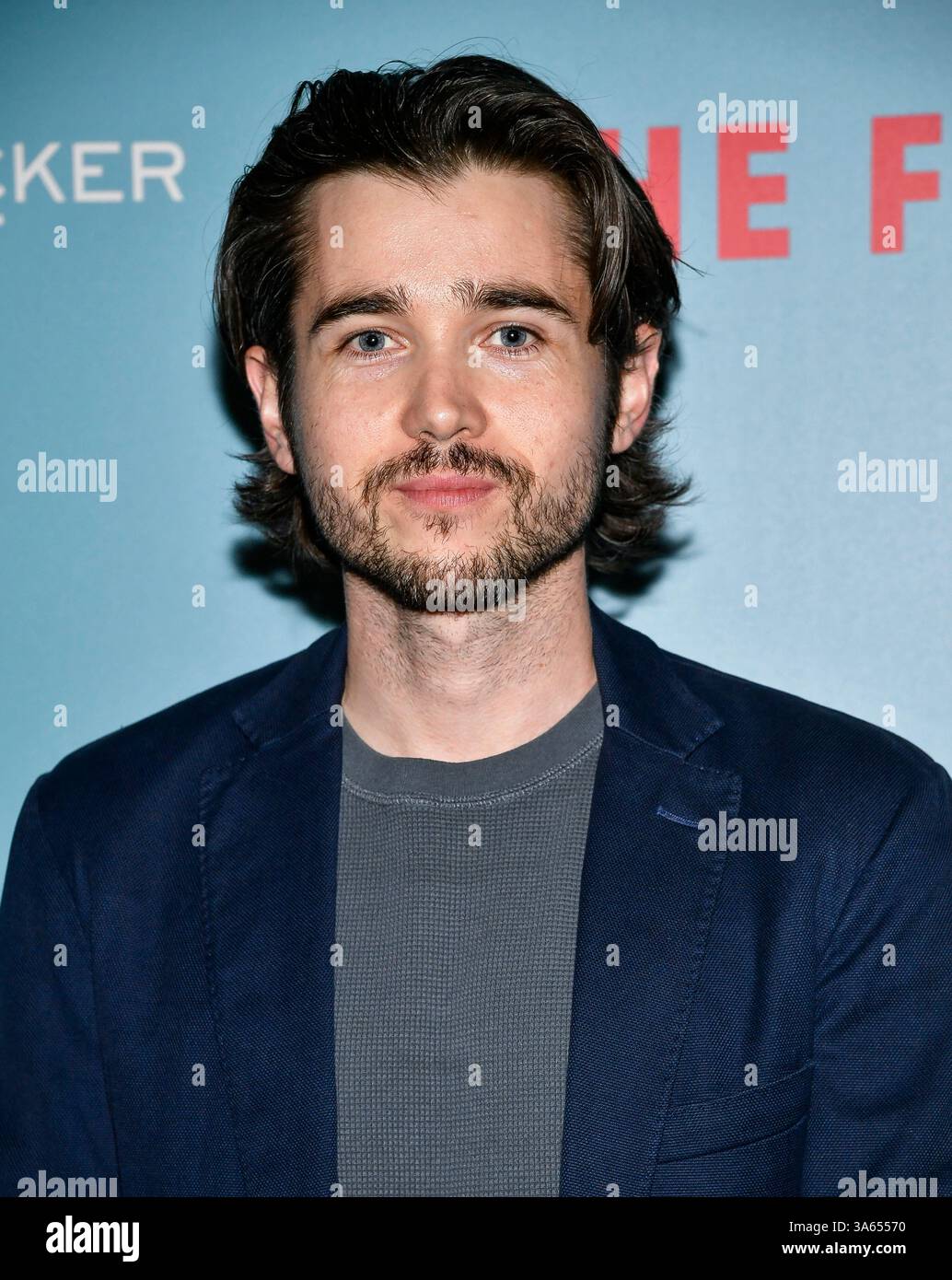 Luke Slattery attends the premiere of "The Friend" at IPIC Theaters on ...