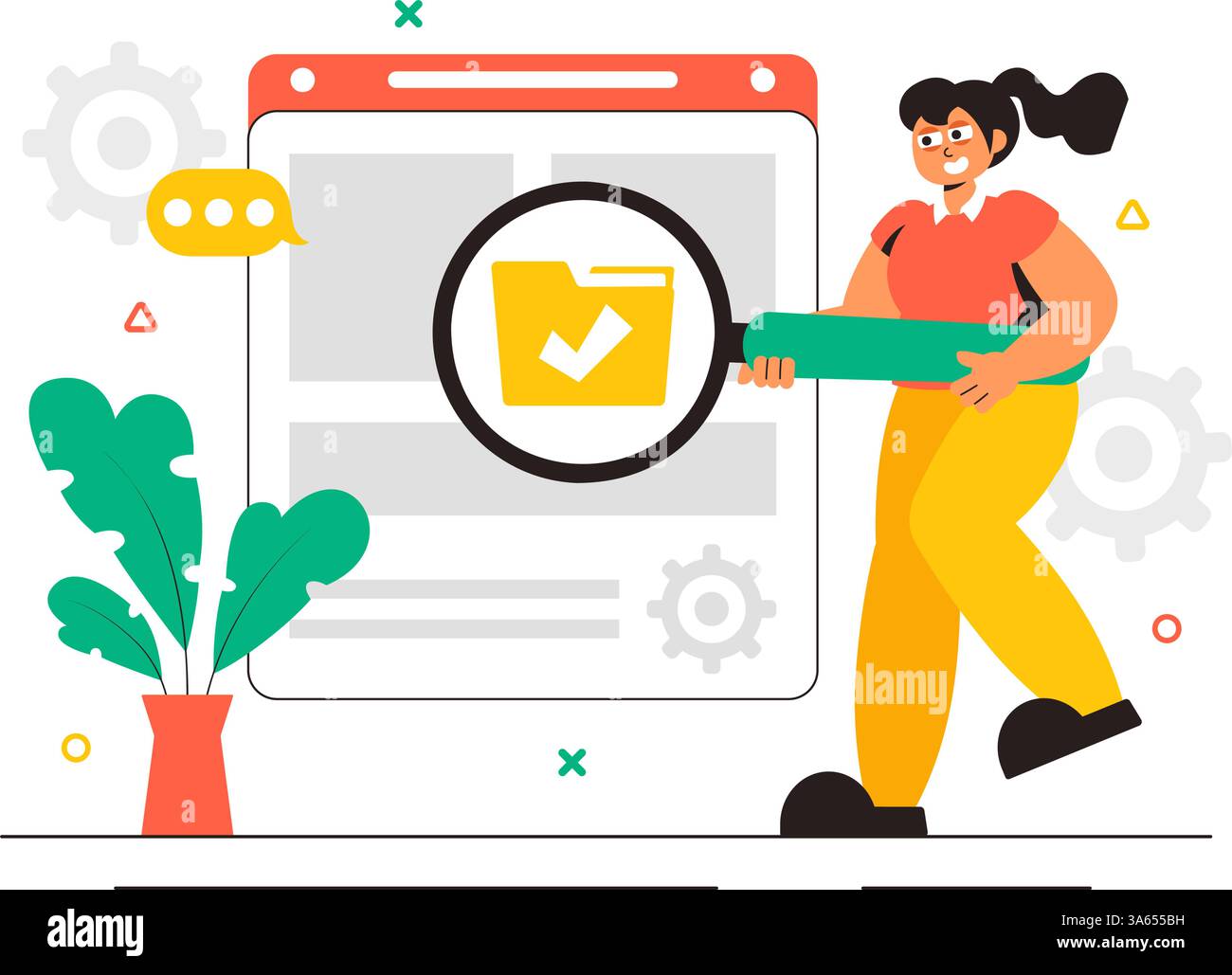 Security Consulting Illustration Featuring Information Technology And