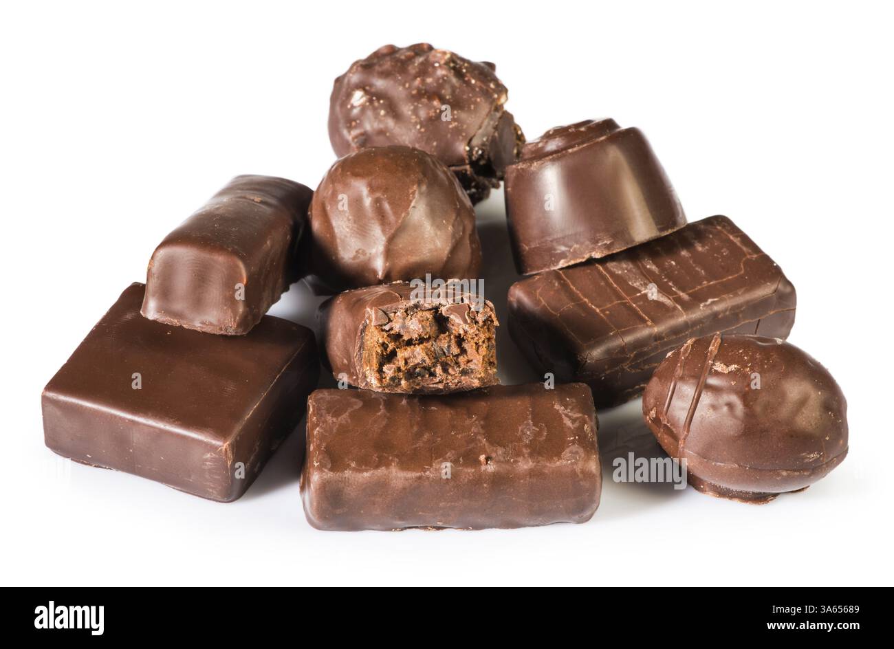 Close up chocolate pralines Cut Out Stock Images & Pictures - Alamy