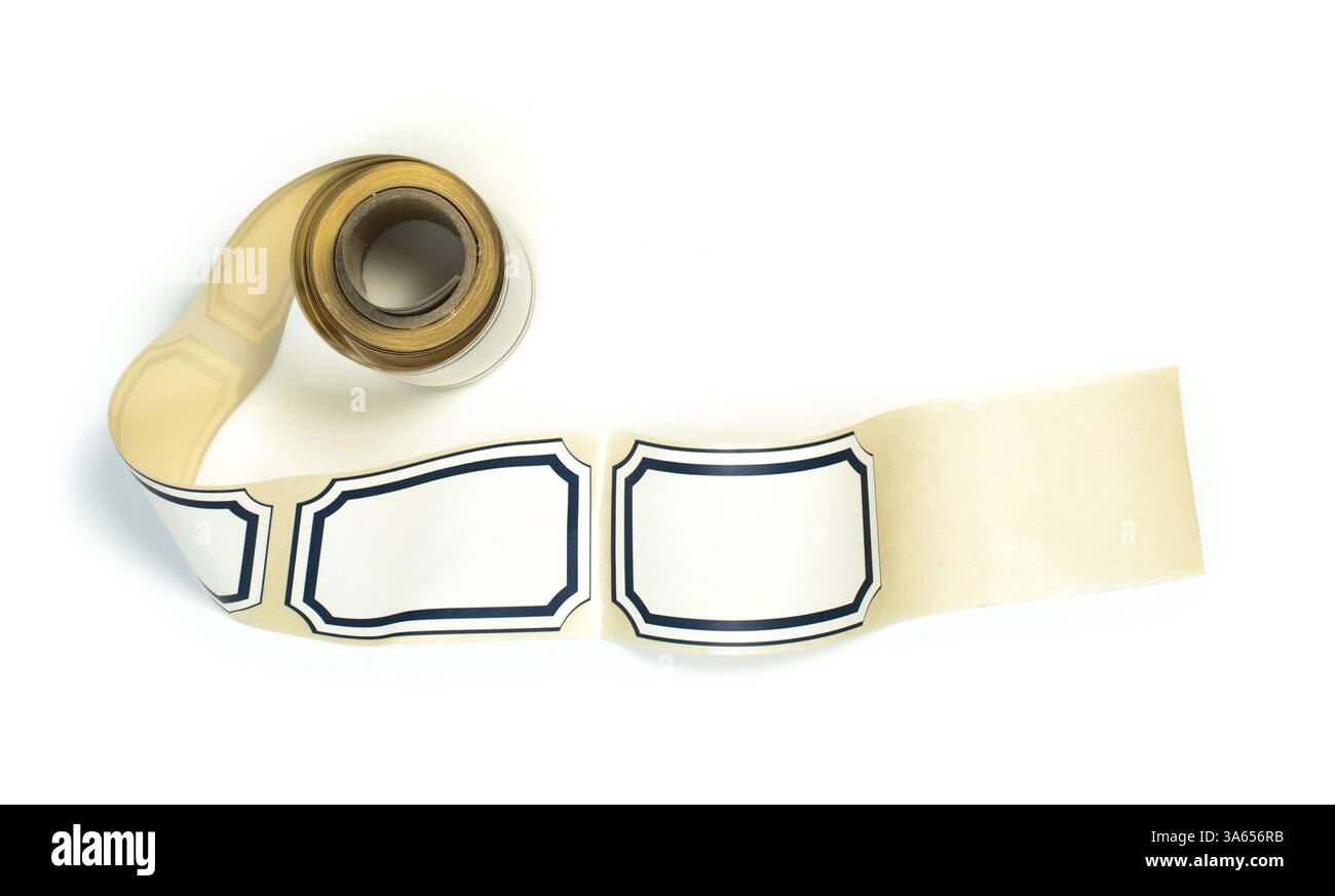 Label paper with boarder. Sticker label Stock Photo - Alamy