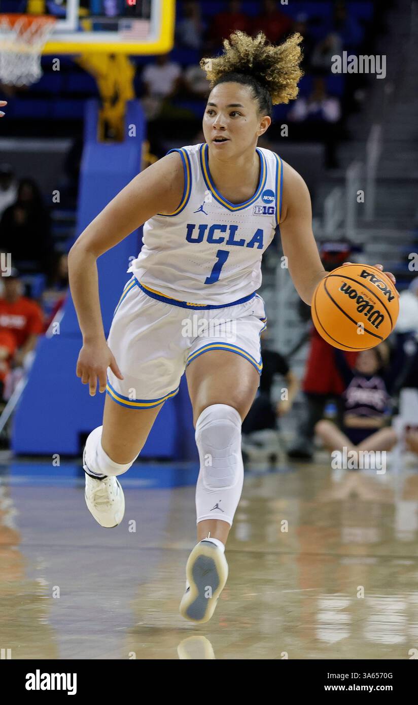 LOS ANGELES, CA - MARCH 23: UCLA Bruins guard Kiki Rice (1) dribbles ...