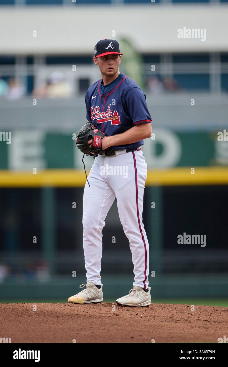 Atlanta Braves pitcher JR Ritchie (80) during an MLB Spring Breakout game against the Detroit ...