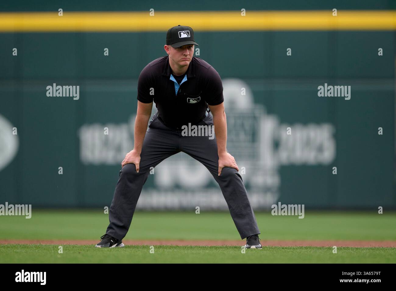 Umpire Trevor Mathews during an MLB Spring Breakout game between the ...