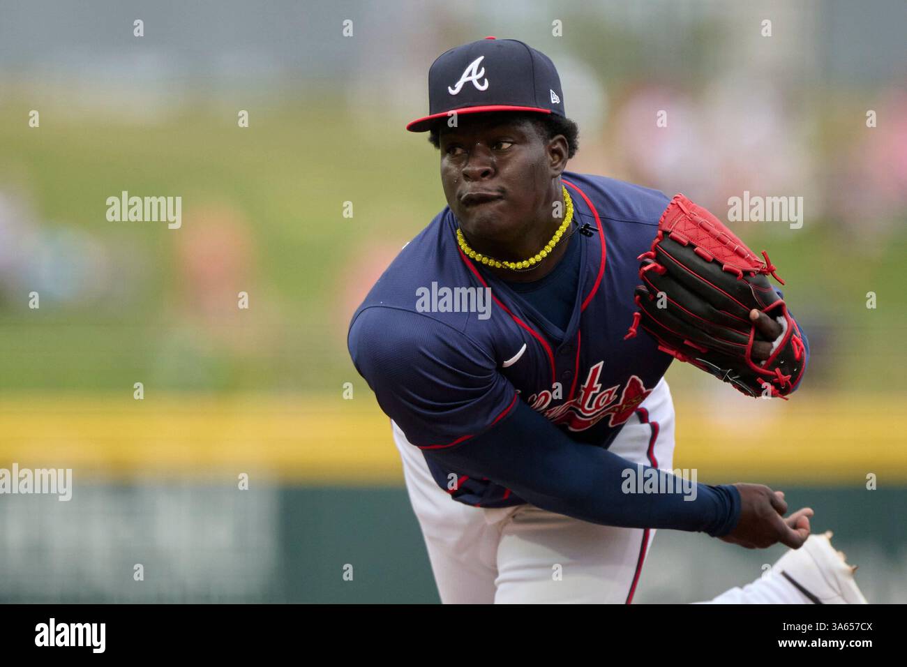 Atlanta Braves pitcher Elison Joseph (68) during an MLB Spring Breakout ...