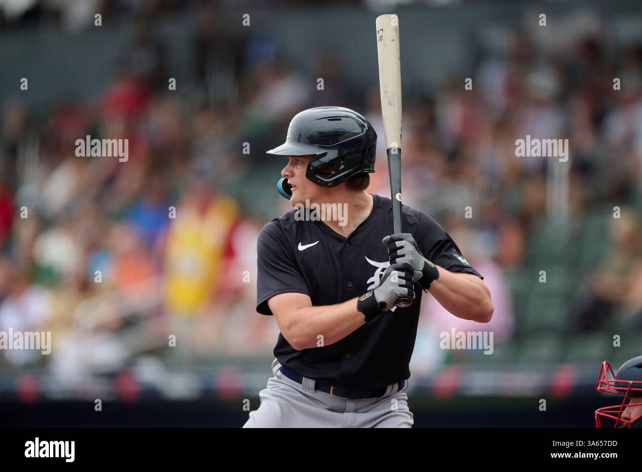 Detroit Tigers Brett Callahan (58) at bat during an MLB Spring Breakout ...