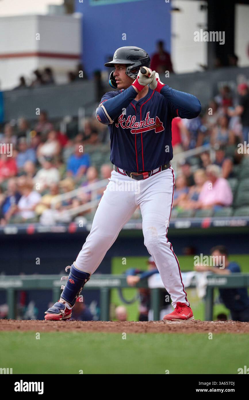 Atlanta Braves David McCabe (92) at bat during an MLB Spring Breakout ...