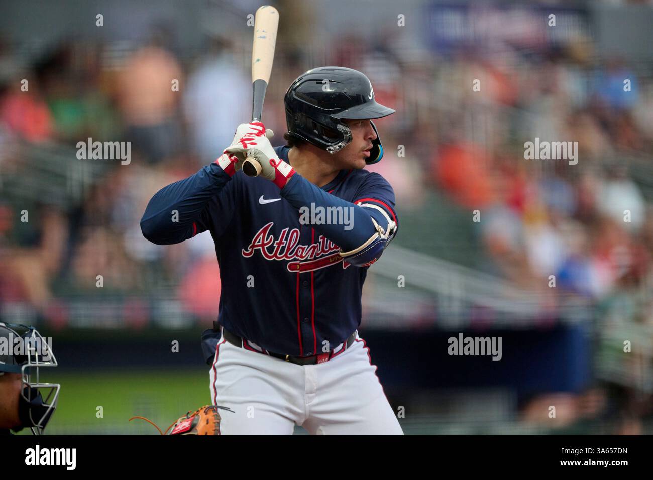 Atlanta Braves David McCabe (92) at bat during an MLB Spring Breakout ...