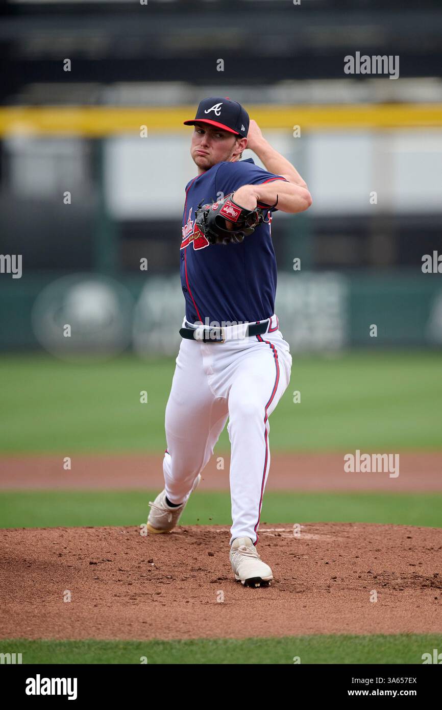 Atlanta Braves pitcher JR Ritchie (80) during an MLB Spring Breakout ...