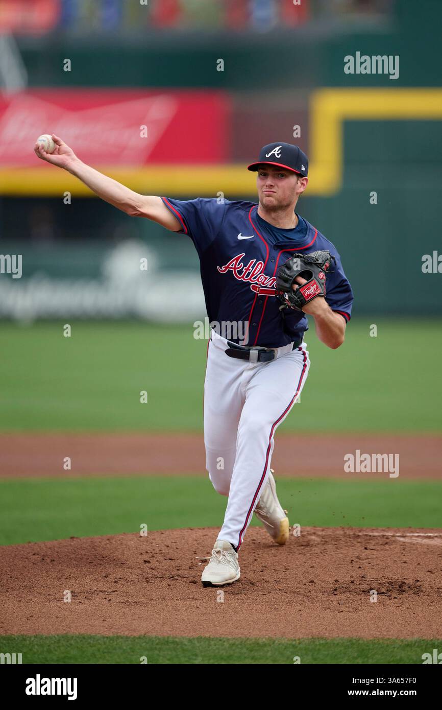 Atlanta Braves pitcher JR Ritchie (80) during an MLB Spring Breakout ...