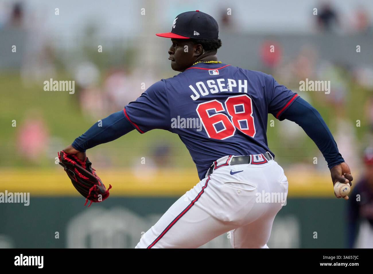 Atlanta Braves pitcher Elison Joseph (68) during an MLB Spring Breakout ...