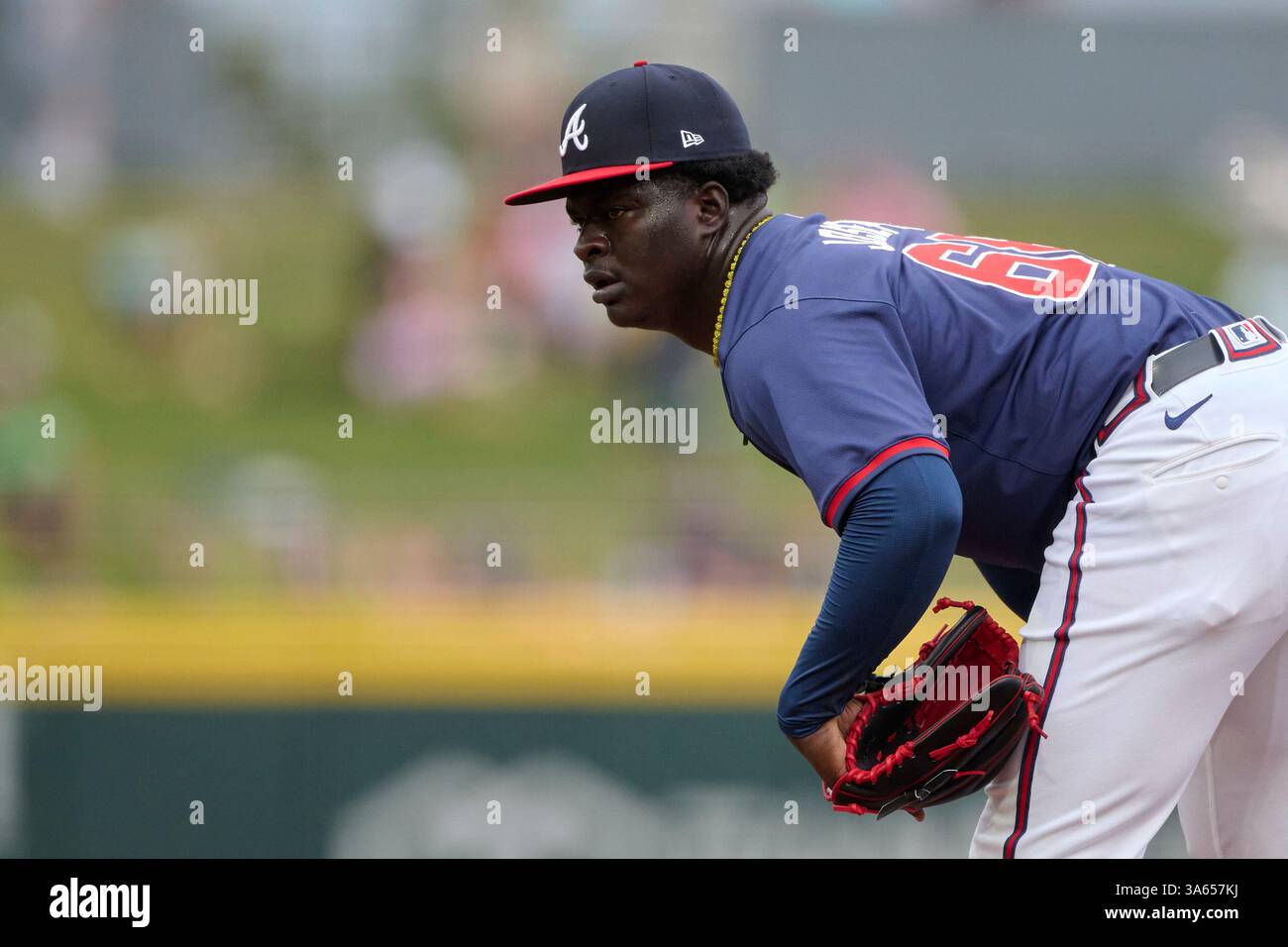 Atlanta Braves pitcher Elison Joseph (68) during an MLB Spring Breakout ...