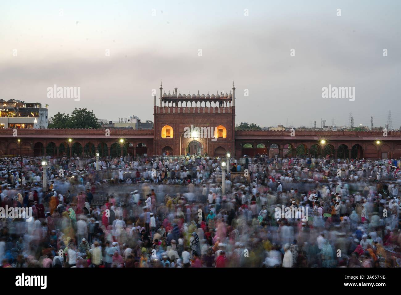 New Delhi, India. 23rd Mar, 2025. Indian Muslims gather to break their ...