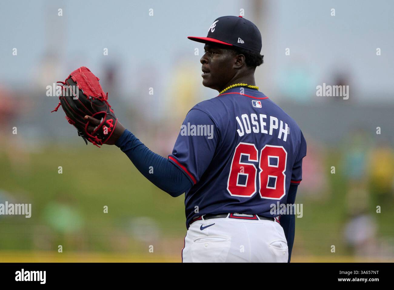 Atlanta Braves pitcher Elison Joseph (68) during an MLB Spring Breakout ...