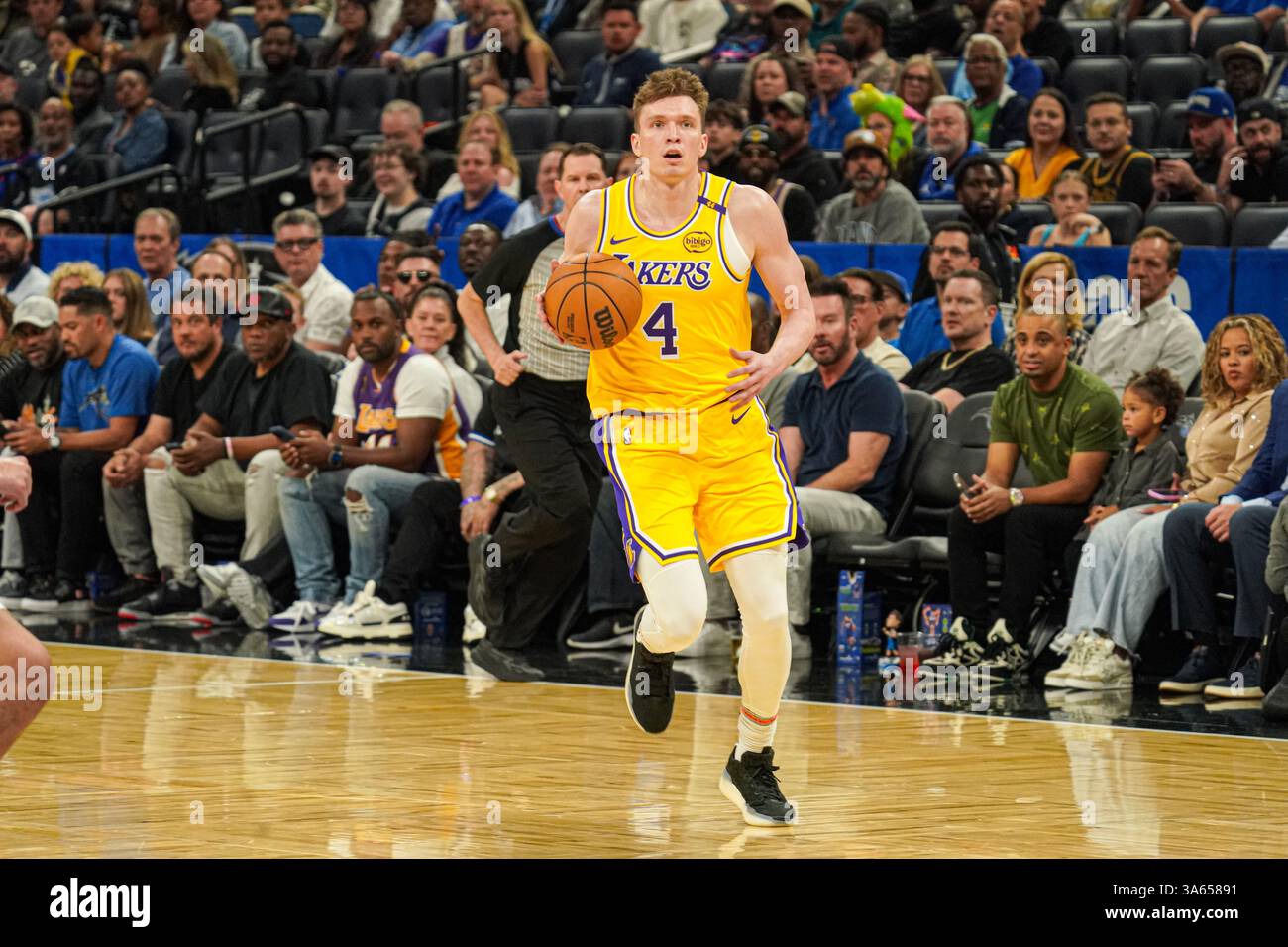 Orlando, Florida, USA, March 24, 2025, Los Angeles Lakers fguard Dalton ...